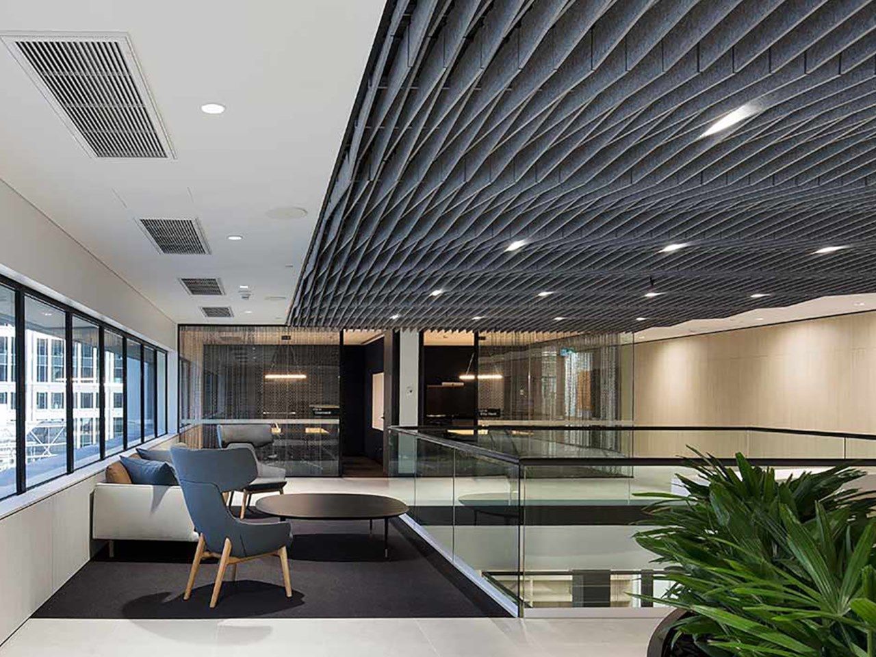 ECHOGRID® Acoustic PET ceiling panels By ECHOJAZZ