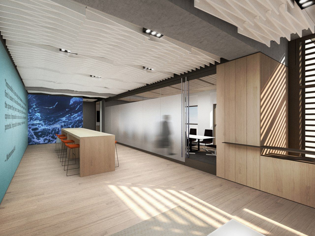 ECHOGRID® Acoustic PET ceiling panels By ECHOJAZZ