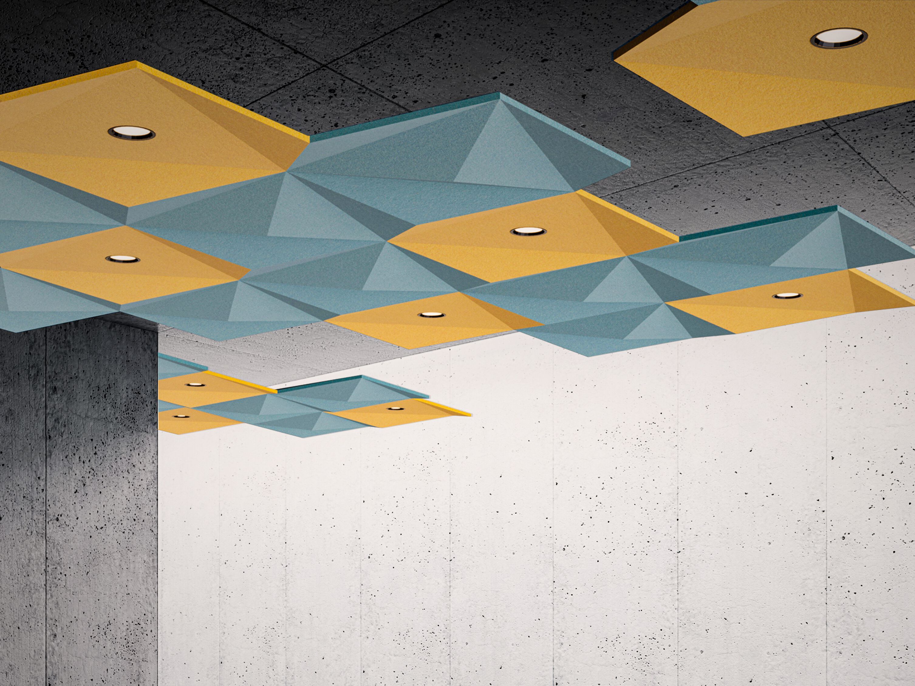 ECHOLED® ORBIT Hanging acoustic panel with Integrated Lighting By ECHOJAZZ