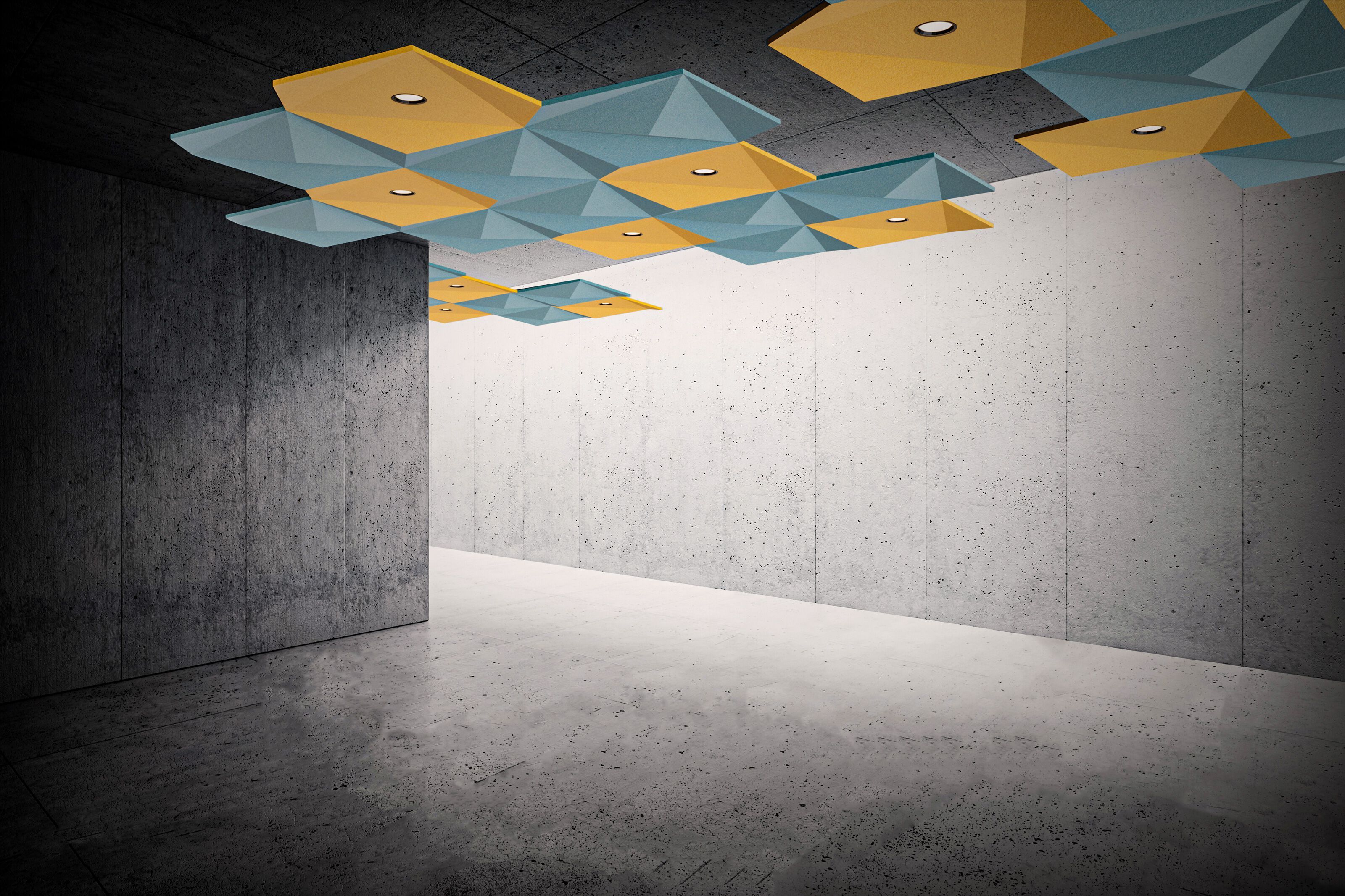 ECHOLED® ORBIT Hanging acoustic panel with Integrated Lighting By ECHOJAZZ