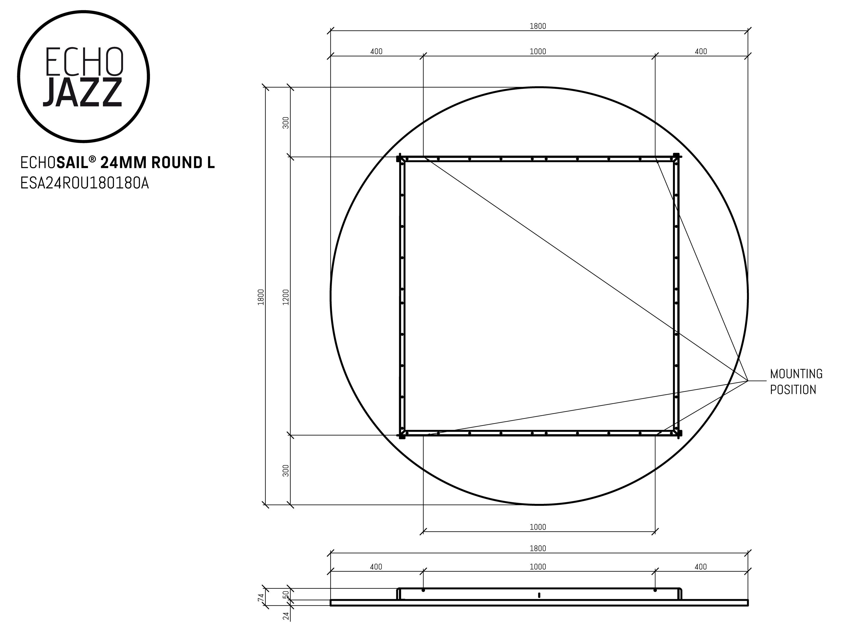 PET acoustic baffles ECHOSAIL® By ECHOJAZZ
