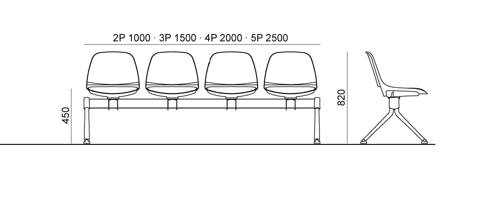 ECLIPSE | Beam seating By Diemmebi design Angelo Pinaffo