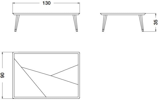 ECLIPSE | Rectangular coffee table Eclipse Collection By CPRN HOMOOD