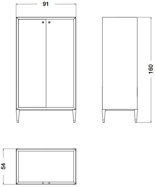 ECLIPSE Wood veneer highboard with doors By CPRN HOMOOD | design Del ...