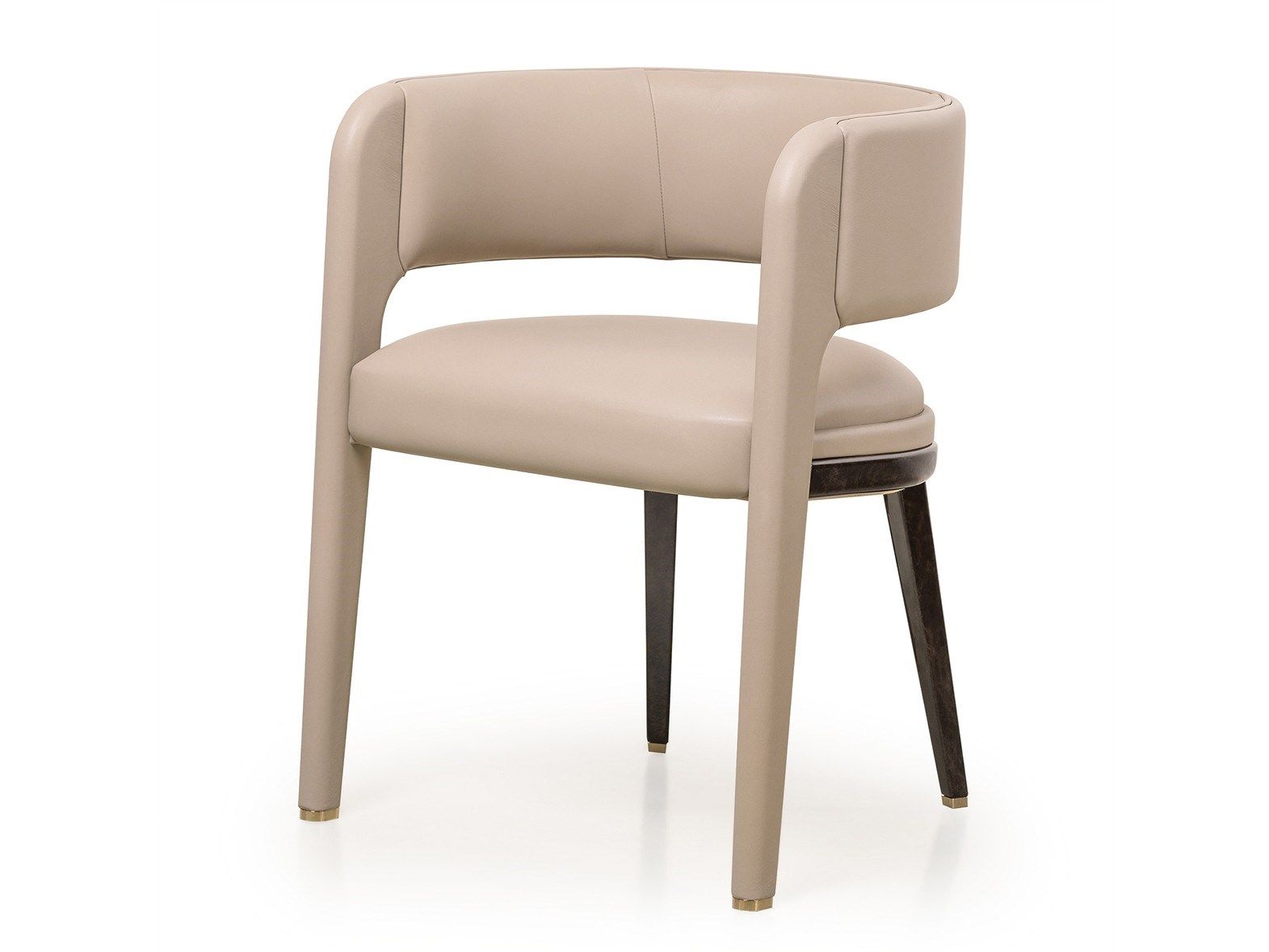 ECLIPSE Leather easy chair with armrests By Turri | design Andrea Bonini