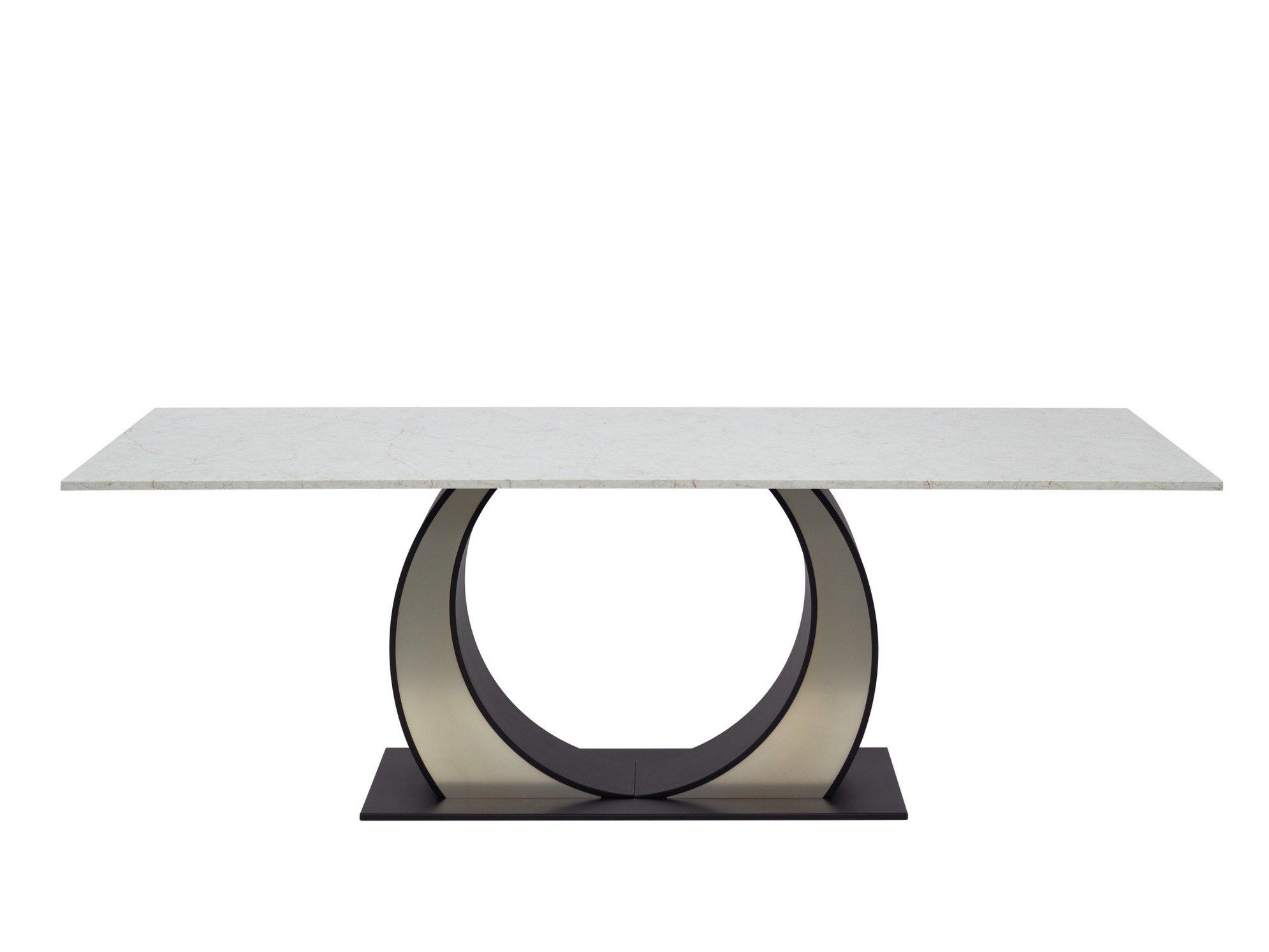 ECLIPSY Rectangular quartz dining table with quartz top By ORO NERO ...