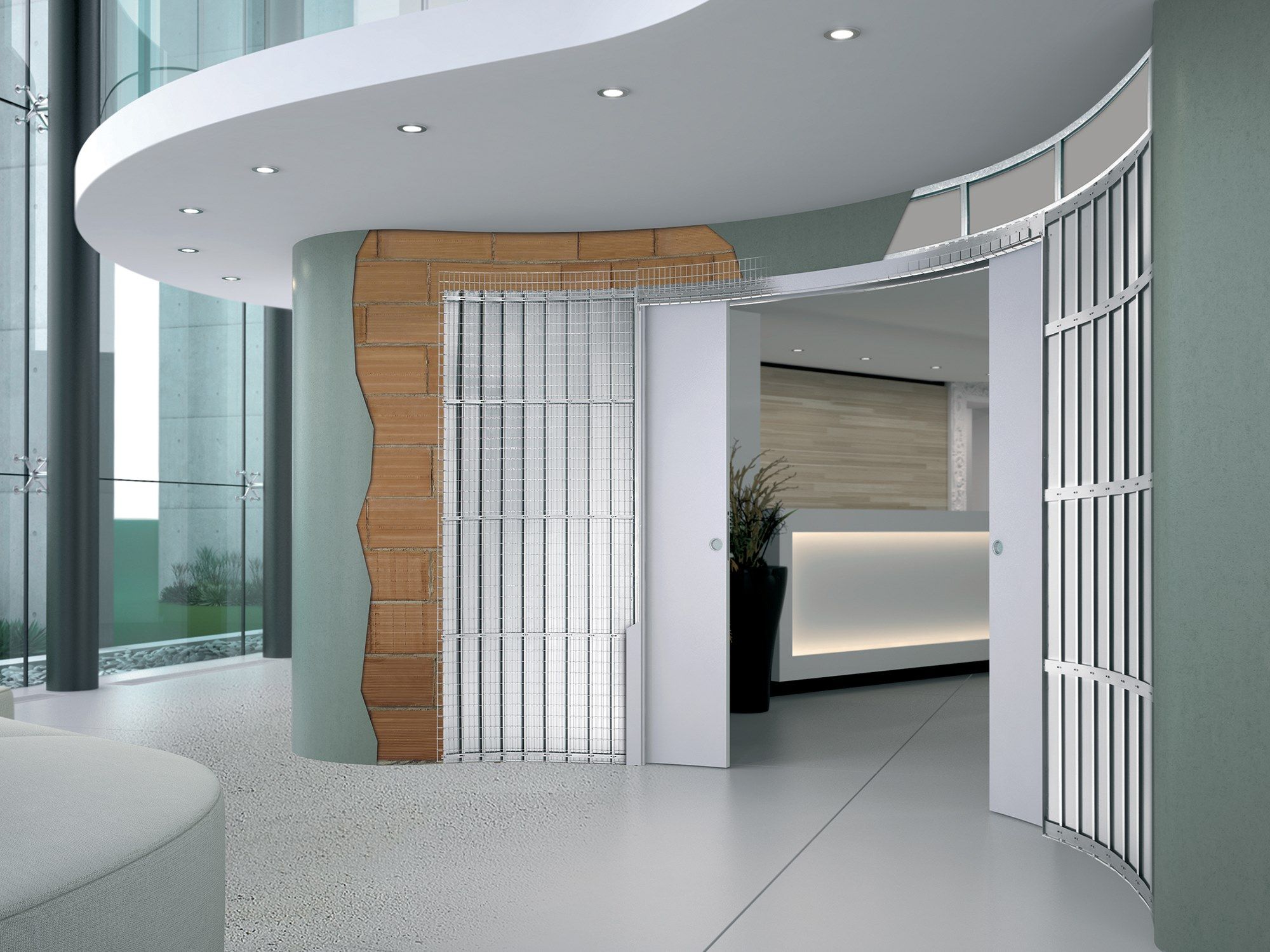 ECLISSE Circular Único Sistema de puerta corredera empotrable curva By ...