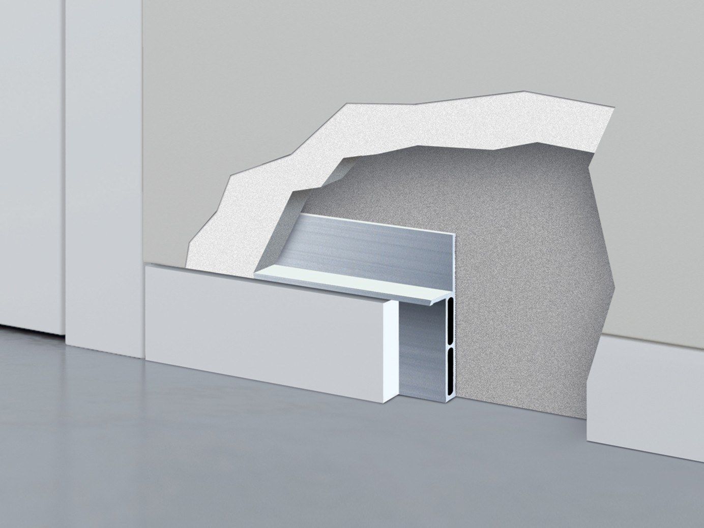 Profil en aluminium pour plinthes à fleur de mur ECLISSE Shodō Plinthe ...