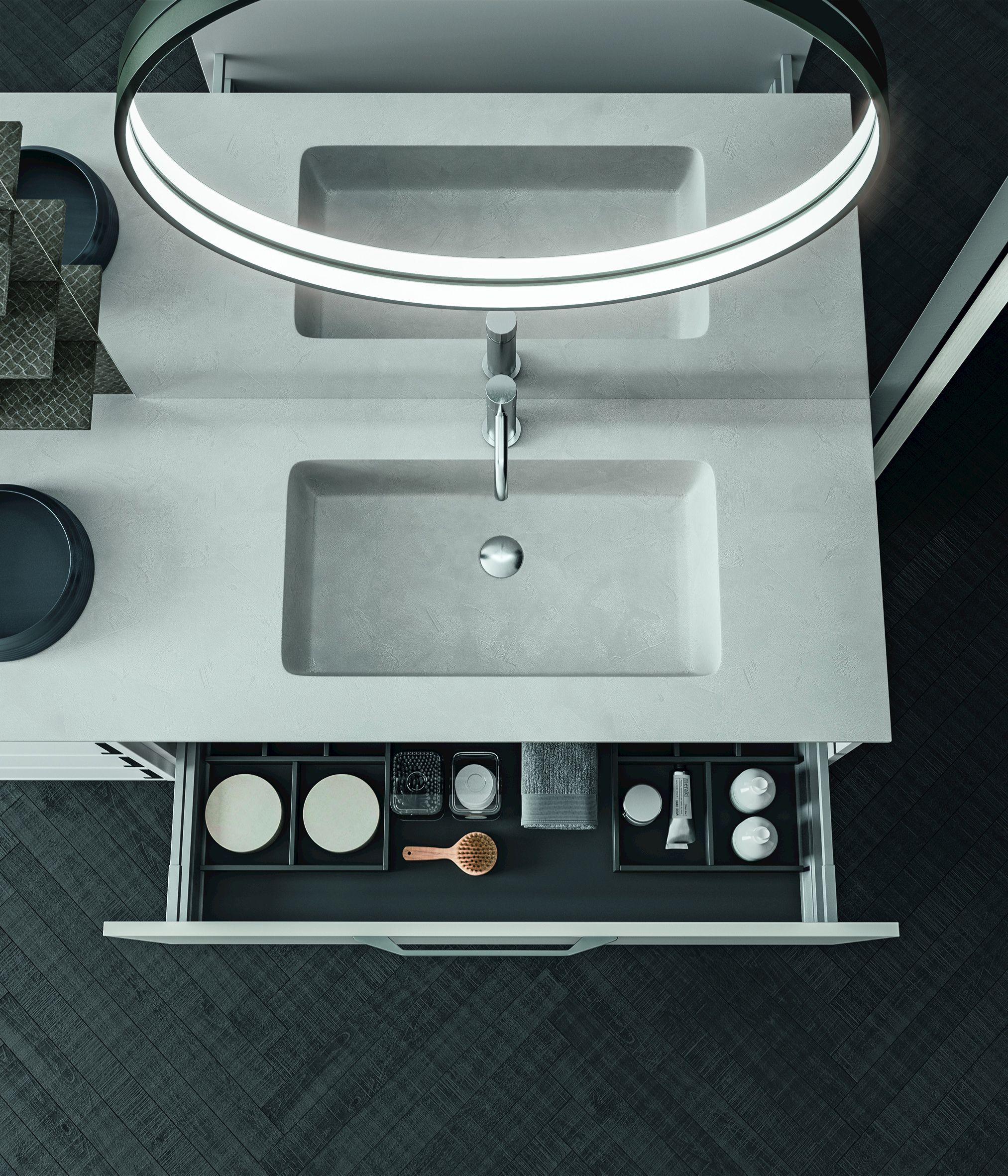 LED Mirror lamp for bathroom ECLISSI Cartabianca Collection By Cerasa