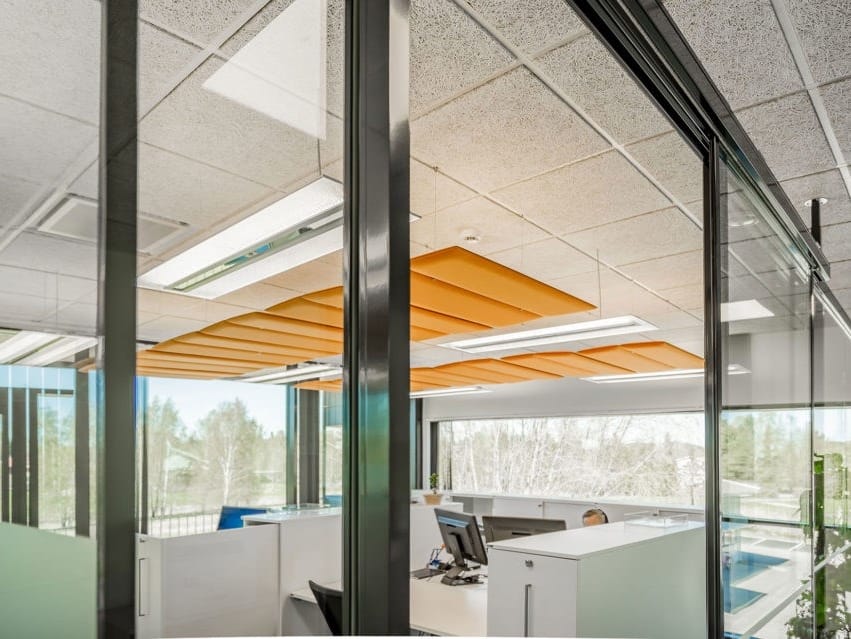 ECOSTRONG | Acoustic ceiling clouds ECOrange Collection By Slalom