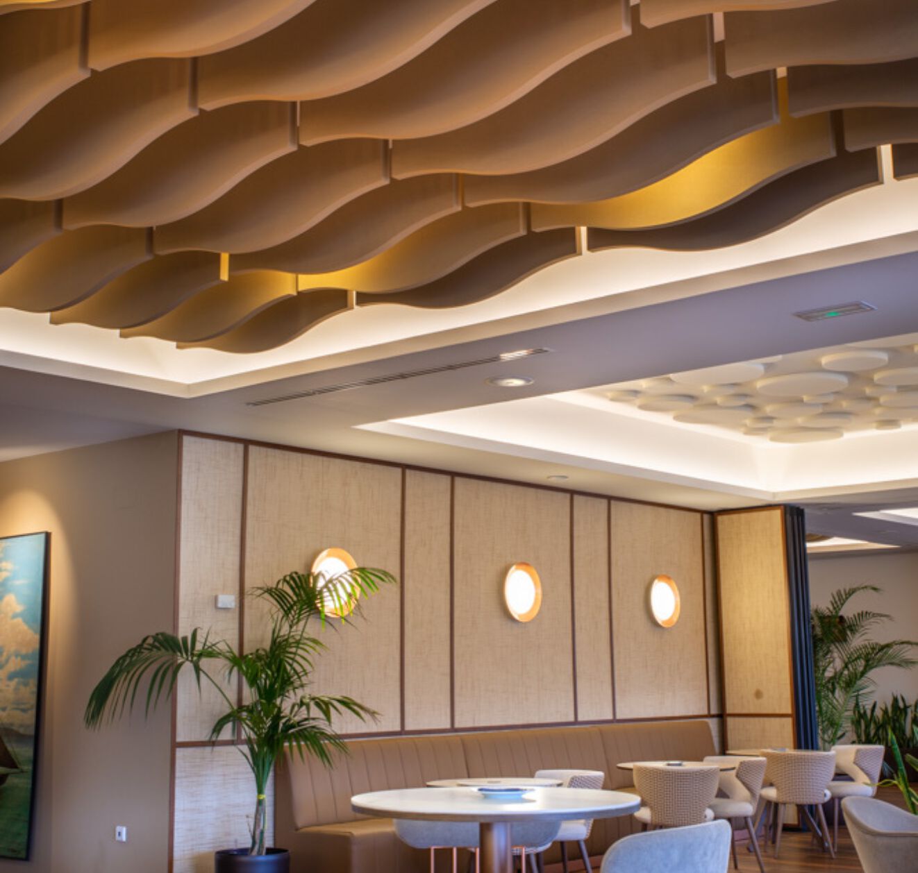 FOAM CURVED BAFFLE Melamine foam acoustic baffles By ECOcero