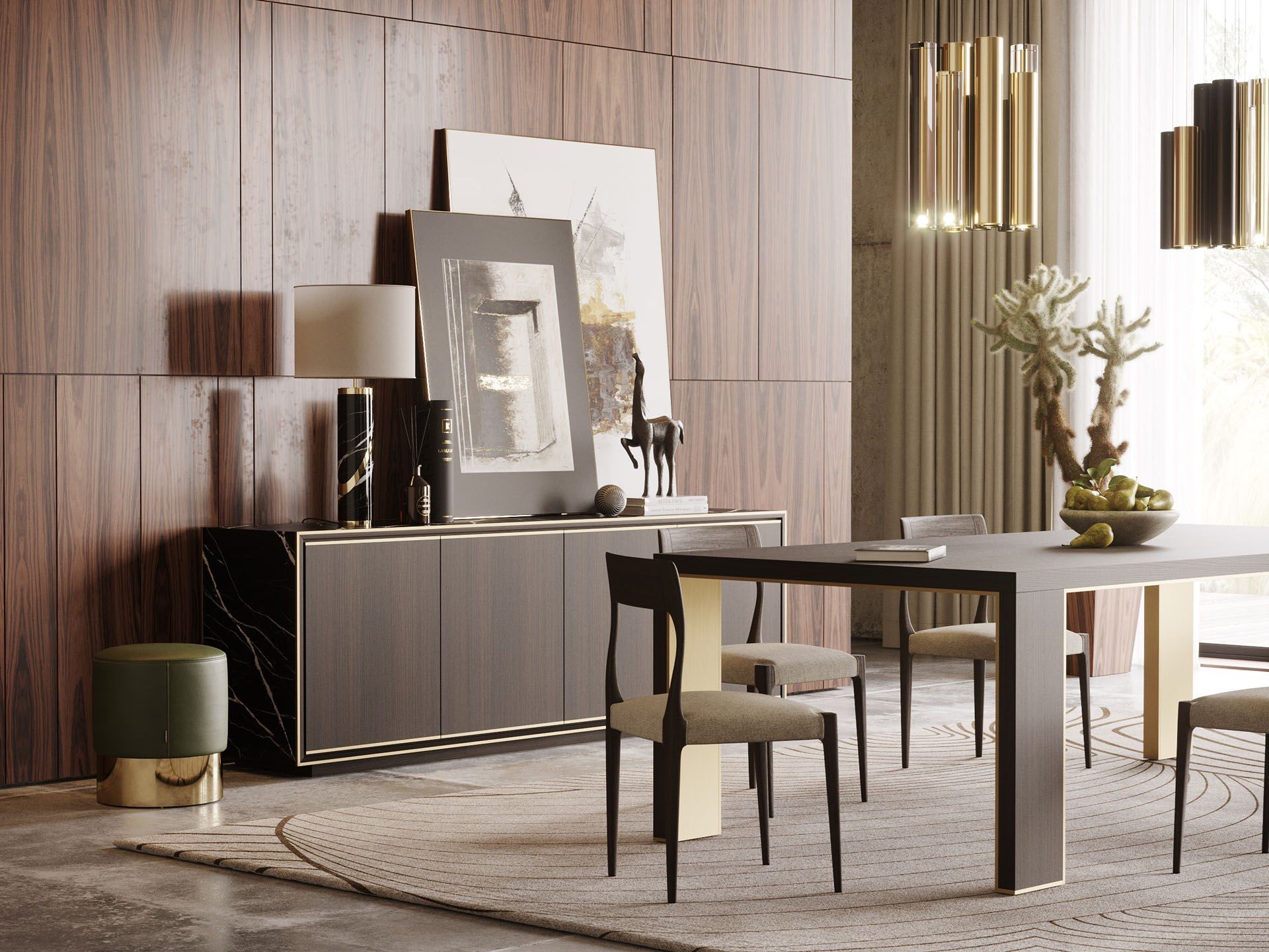 Oak dining table EDA By Laskasas