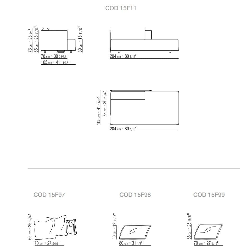 EDEN | Day bed By Flexform design Antonio Citterio