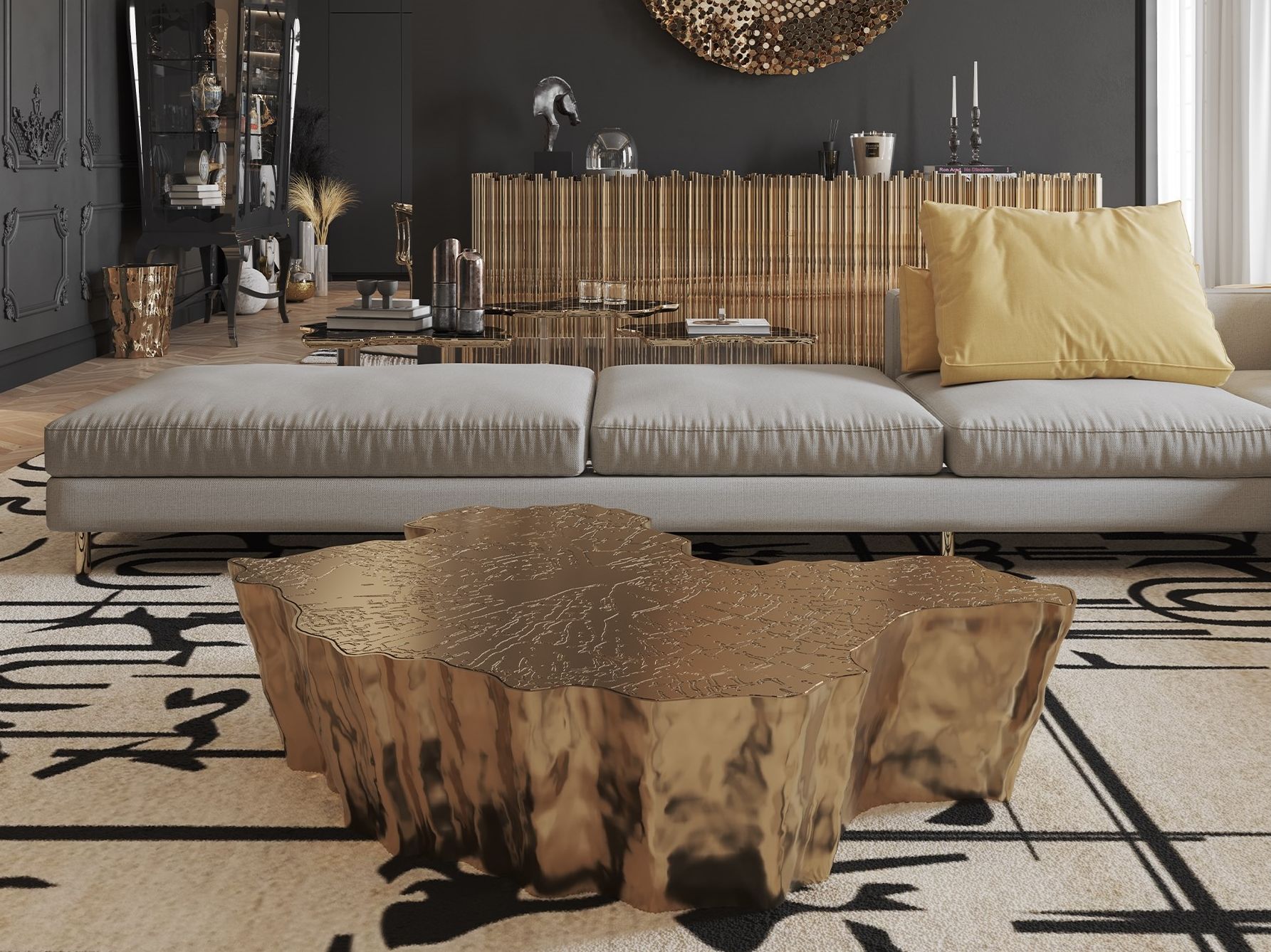 EDEN | Low coffee table Low aluminium coffee table for living room By ...