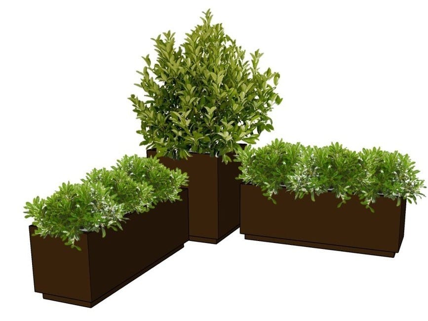 EDGE Stainless steel planter By BLOSS