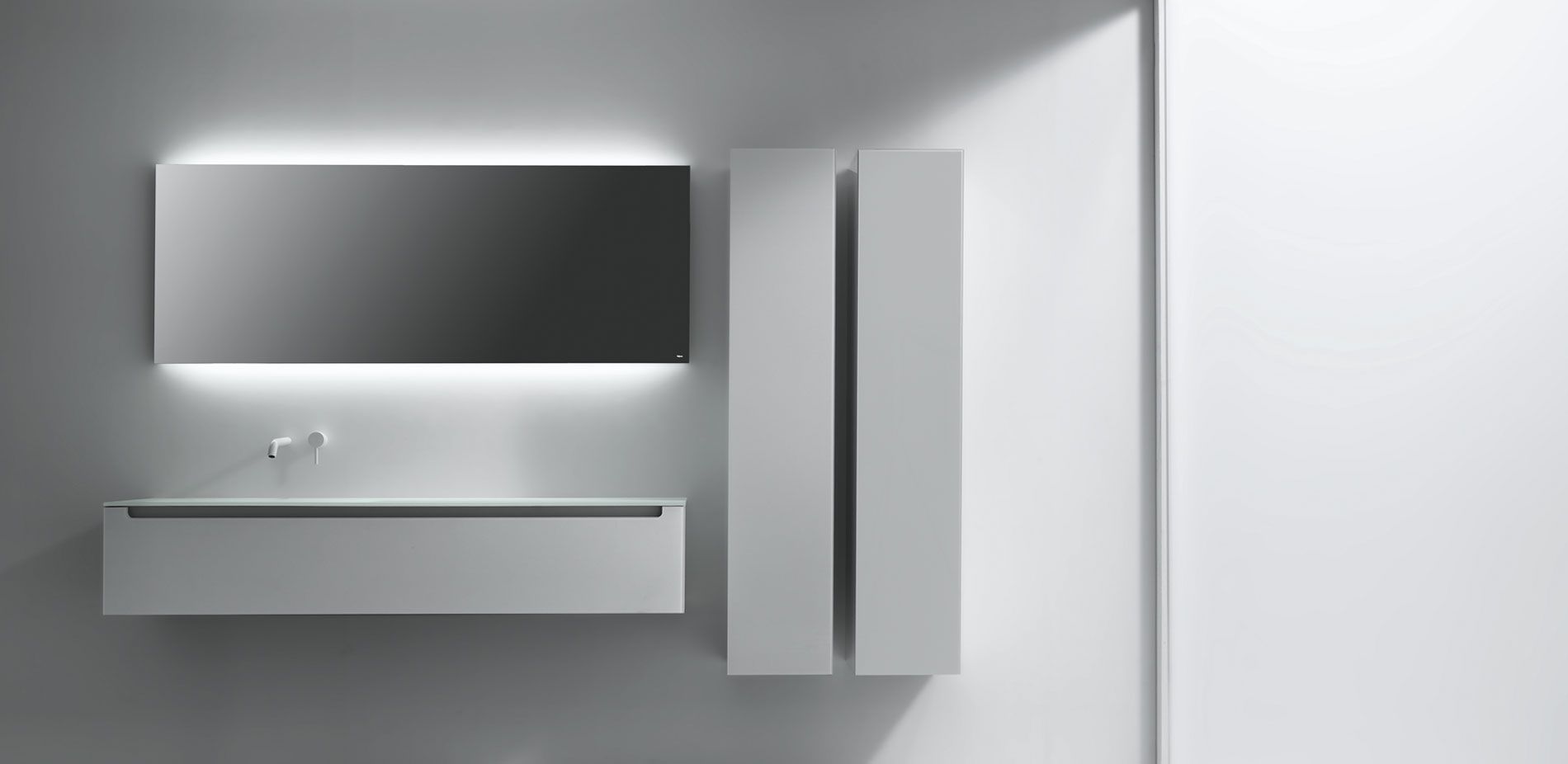 EDGE | Glass vanity unit By FALPER design Metrica