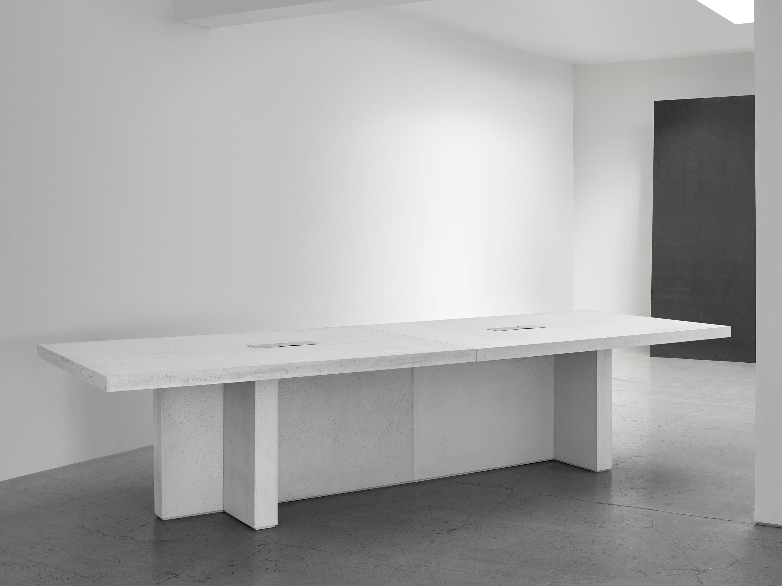 Lightweight concrete meeting table with cable management EDITION By Isomi