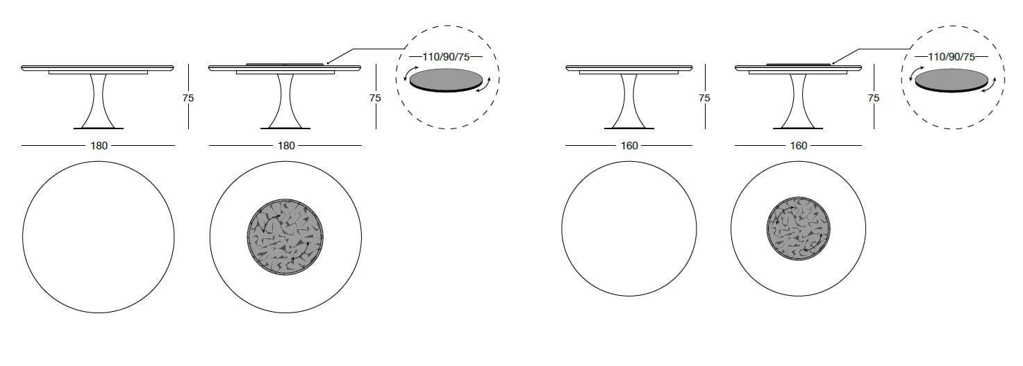 EDWARD | Round table Loveluxe - Royal Collection By Longhi