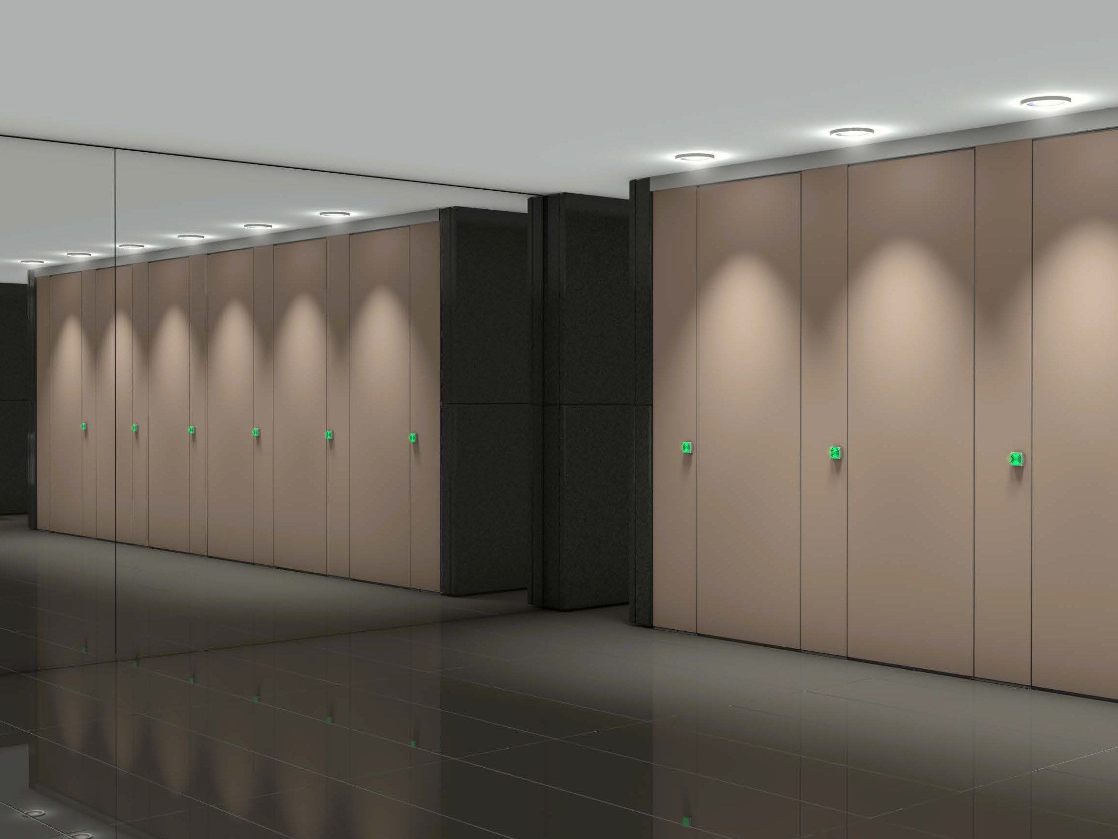 EF-3 LOOK & WAVE ALTUS Toilet partition walls with touch-free doors By ...