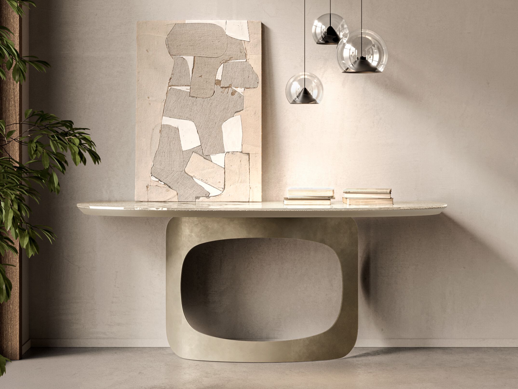 POLIFEMO Ceramic console table By EFORMA
