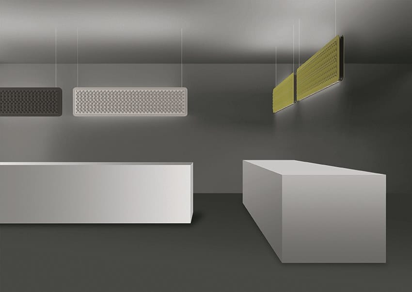 EGGBOARD BAFFLE | Acoustic baffles with Integrated Lighting Eggboard ...