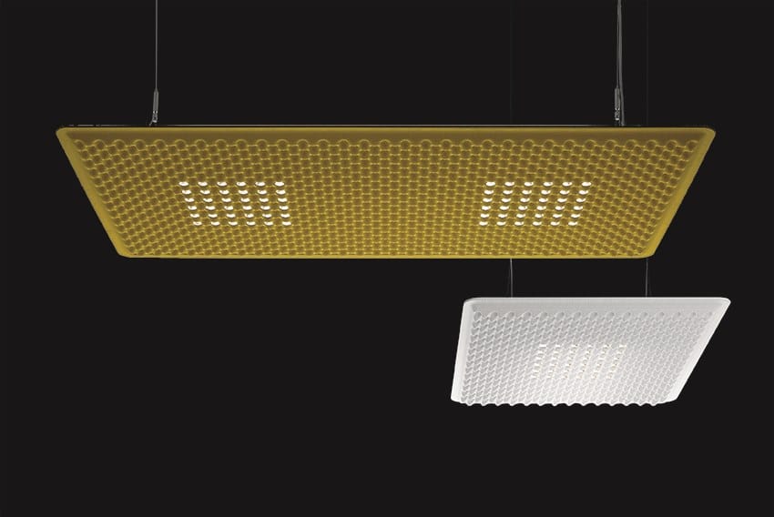 EGGBOARD MATRIX 800X800 Fabric hanging acoustic panel / pendant lamp By ...