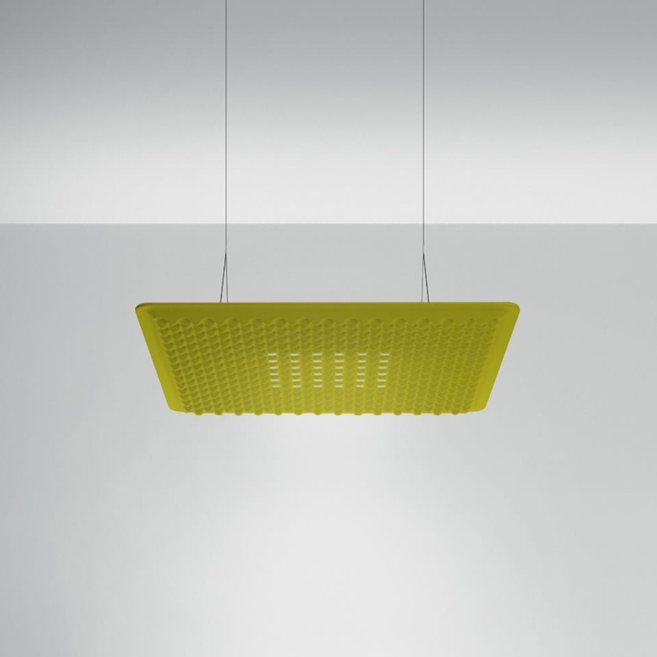 EGGBOARD MATRIX 800X800 Fabric hanging acoustic panel / pendant lamp By ...