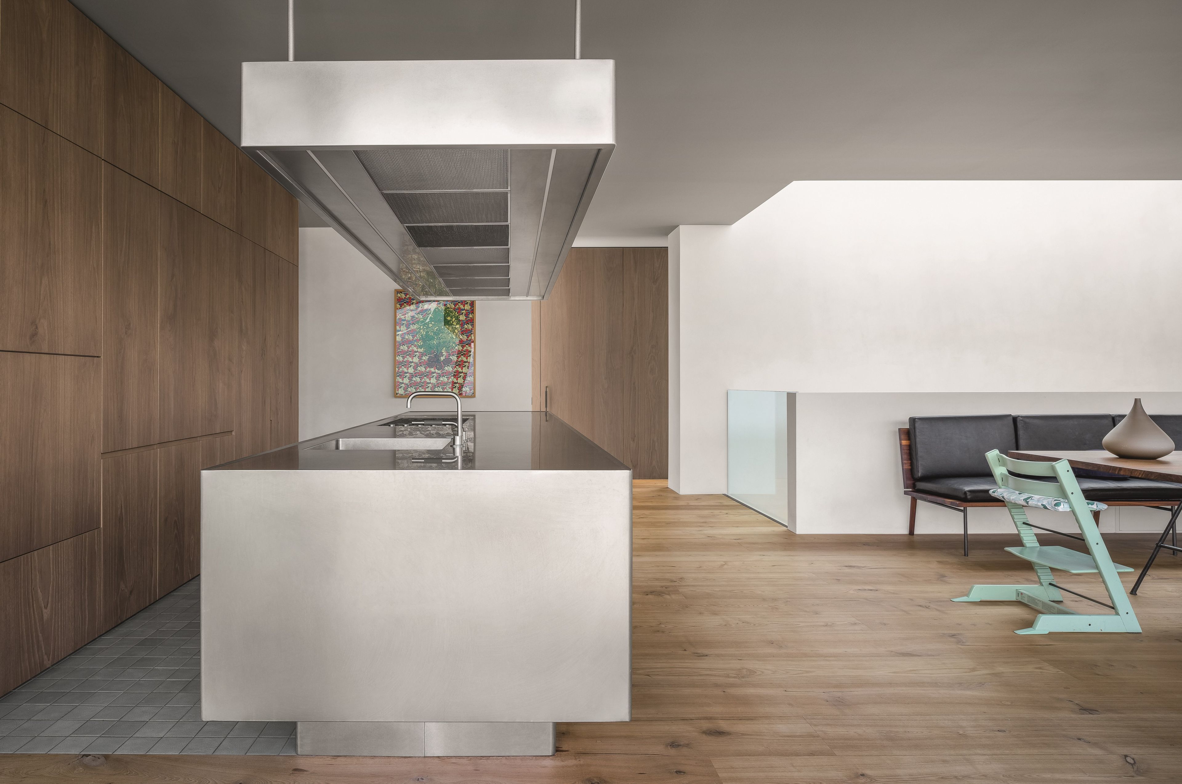 EGO 24 Stainless steel kitchen with island By ABIMIS