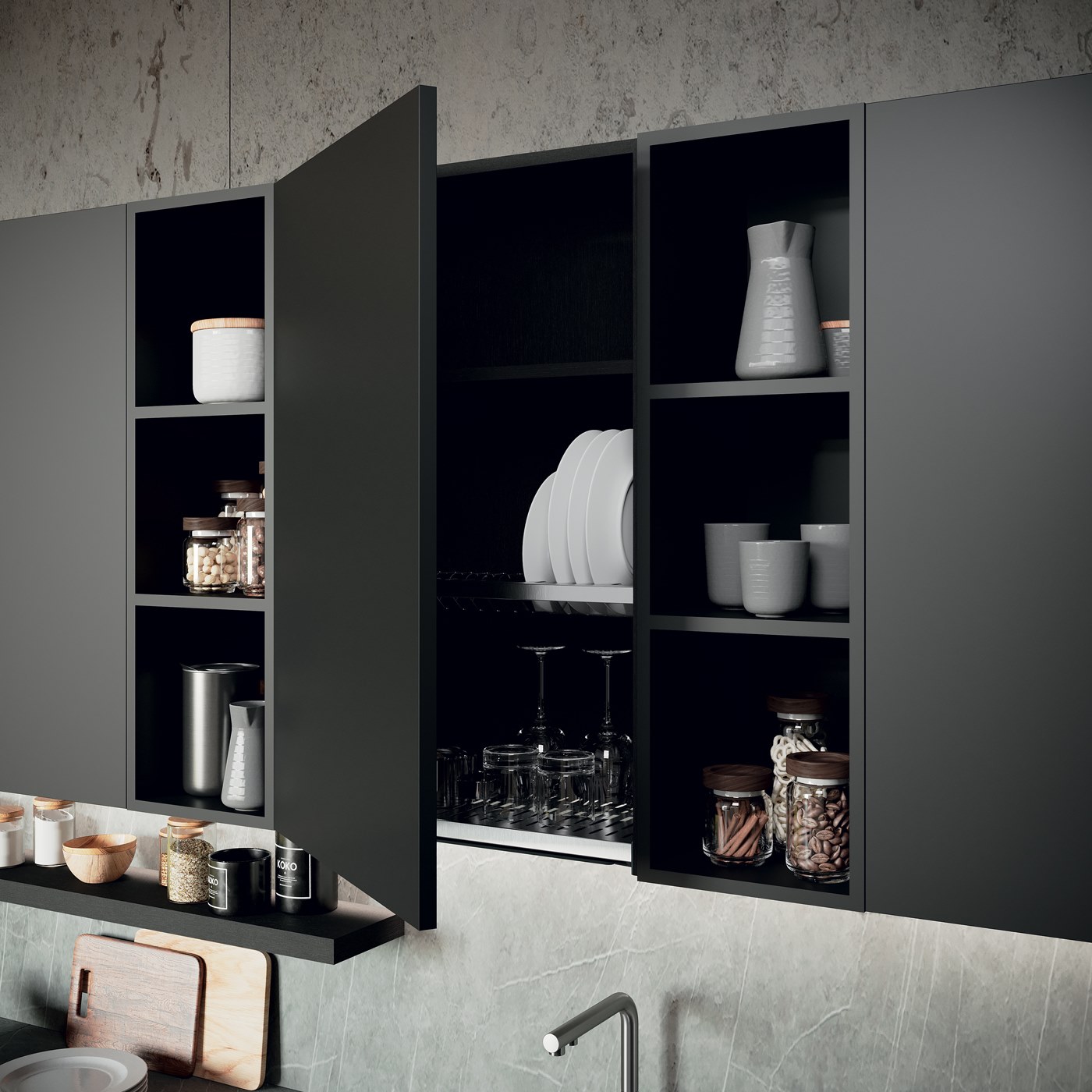 Kitchen with peninsula EGO LINE By Febal Casa