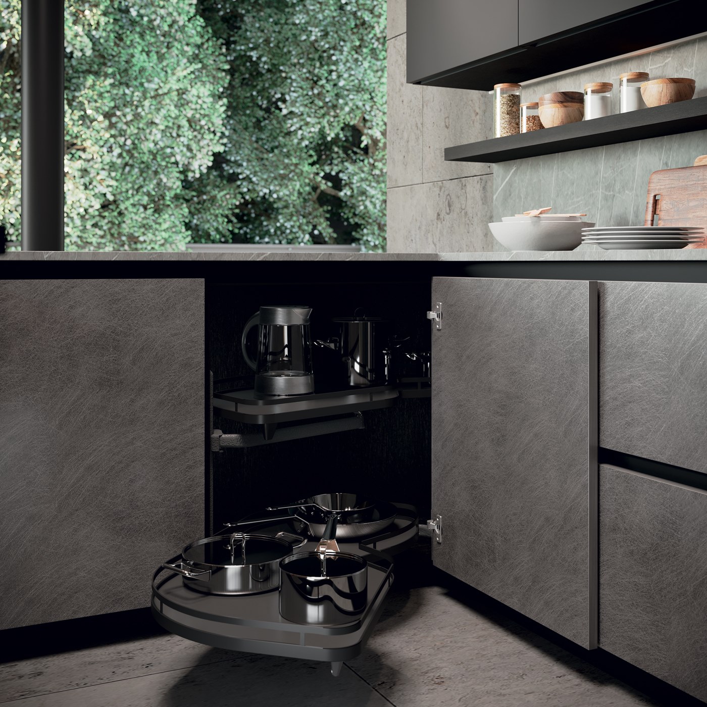 Kitchen with peninsula EGO LINE By Febal Casa