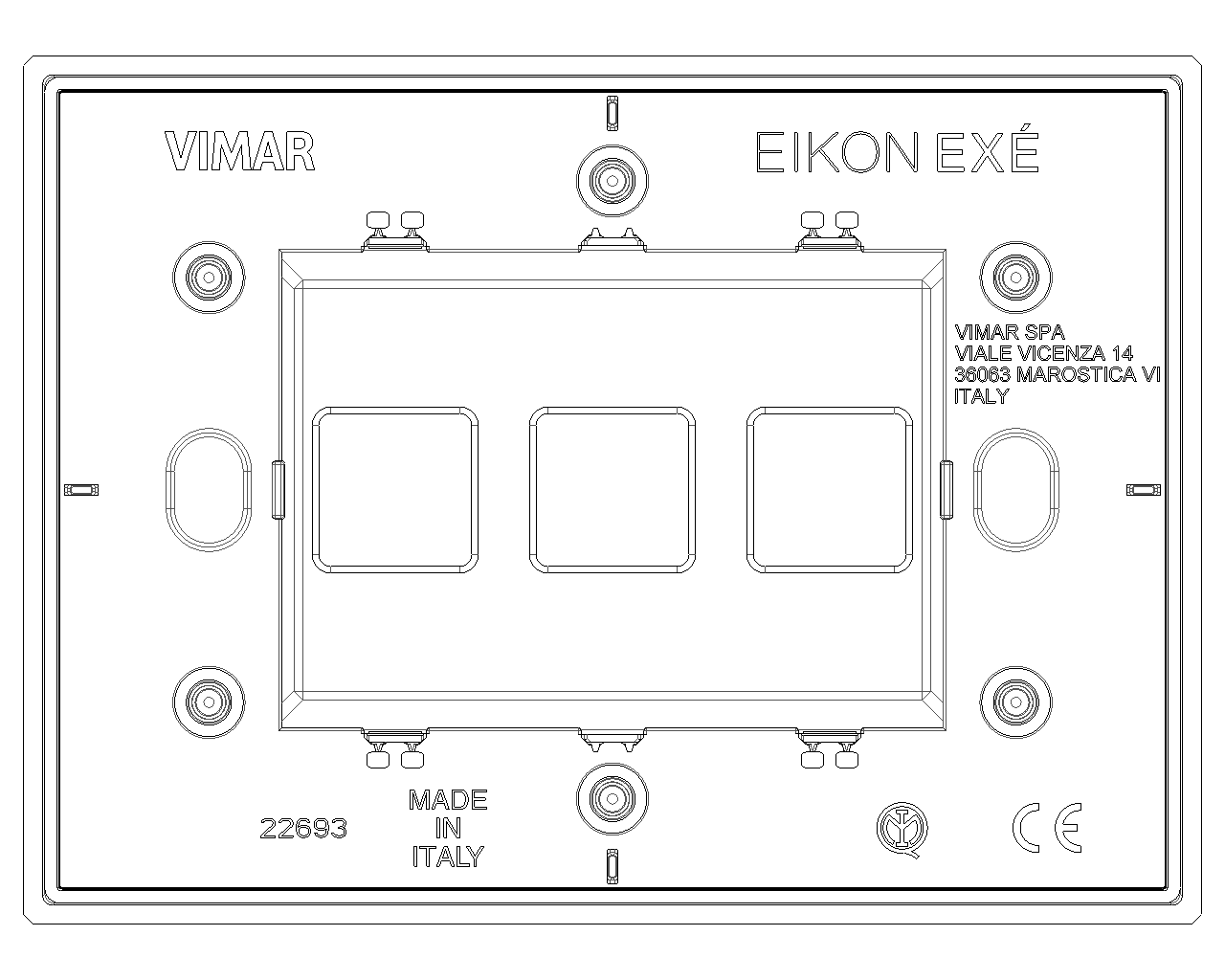 Série plaques et interrupteurs en métal EIKON EXÉ FLAT Collection EIKON EXÉ By VIMAR