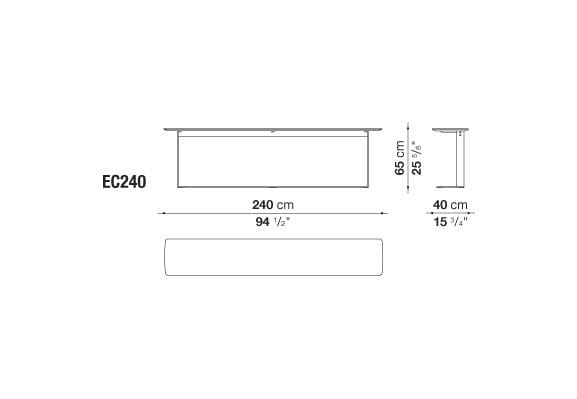 EILEEN | Rectangular console table By B&B Italia design Antonio Citterio