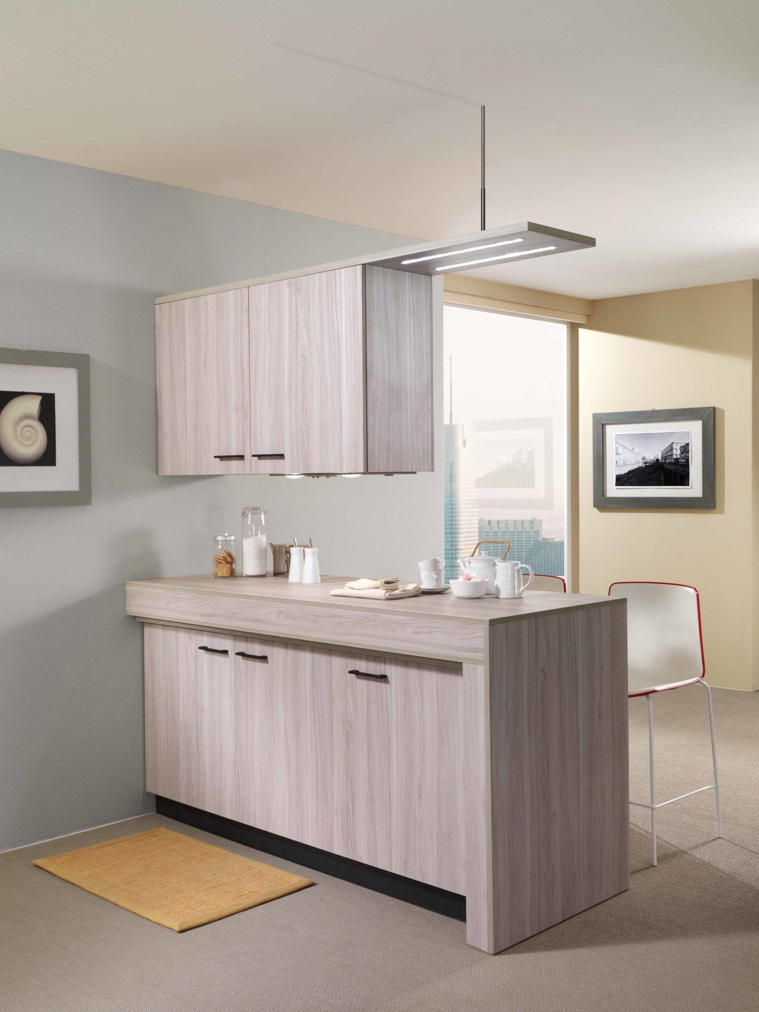 Wooden monoblock kitchen EINDHOVEN By MOBILIFICIO SANGIORGI