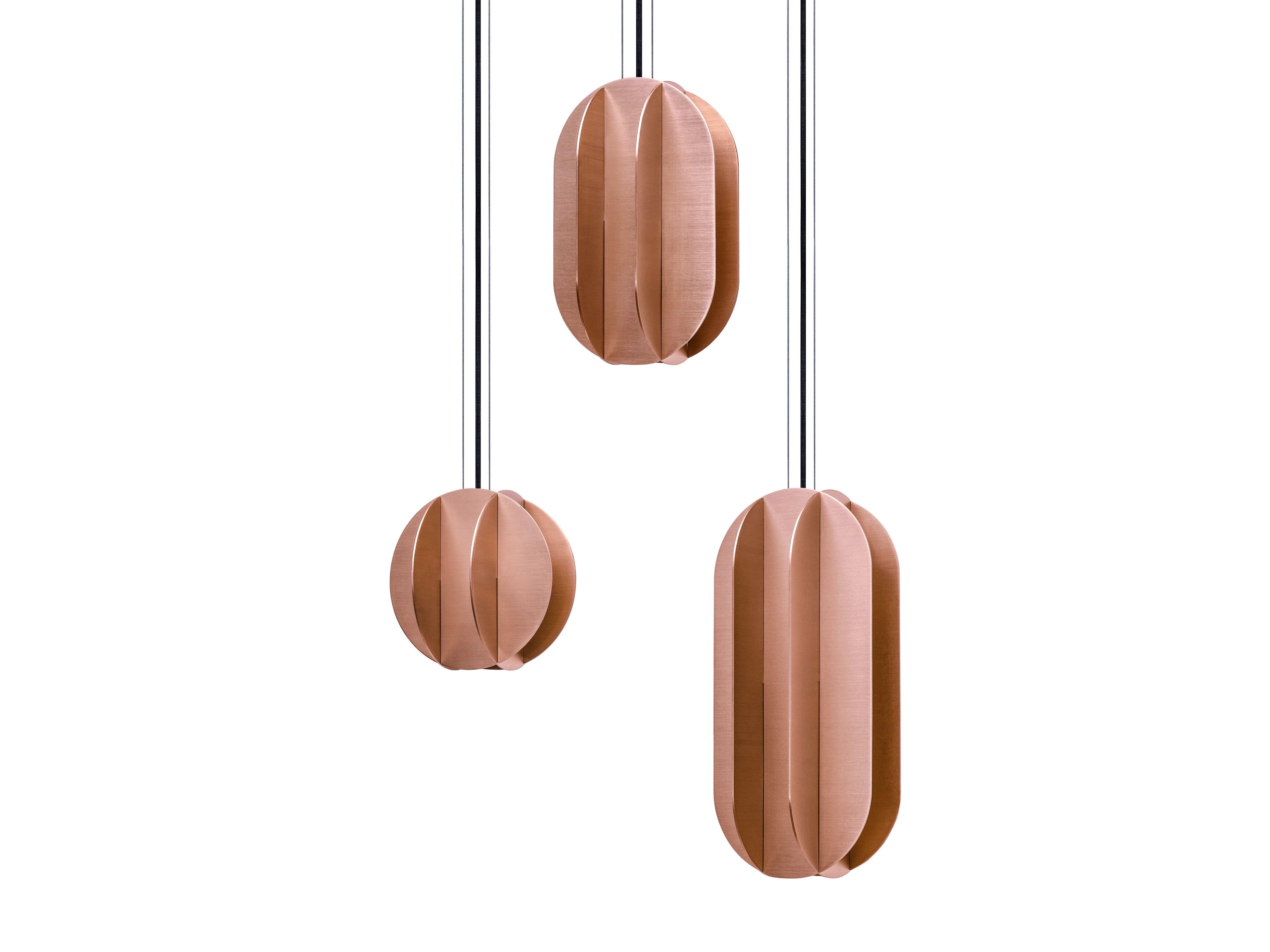 LED copper pendant lamp EL CS2 THREE LAMP SET By NOOM design Kateryna ...