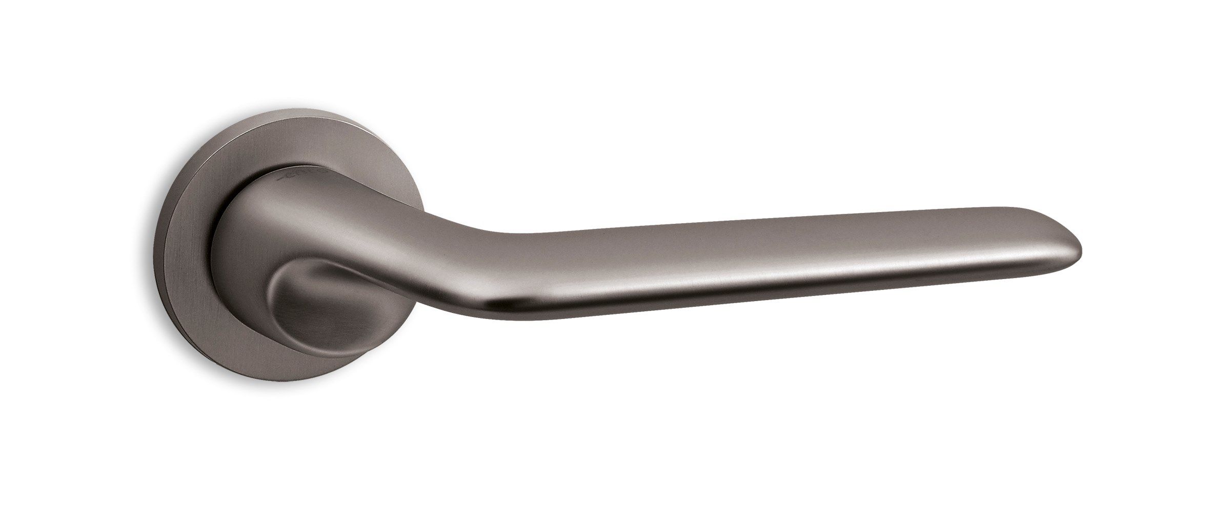 ELAN Brass door handle on rose By Ento