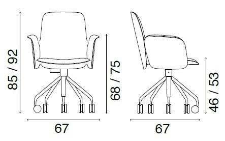 ELECTA | Chair with castors Electa Collection By fasem design Archirivolto