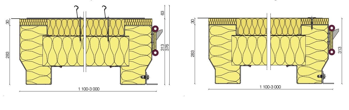Insulated metal prefabricated panel ELEMENT HALL By DOMICO