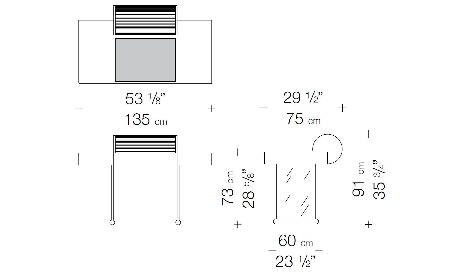 ELEMENTARE Oak secretary desk PC with drawers By Garbarino