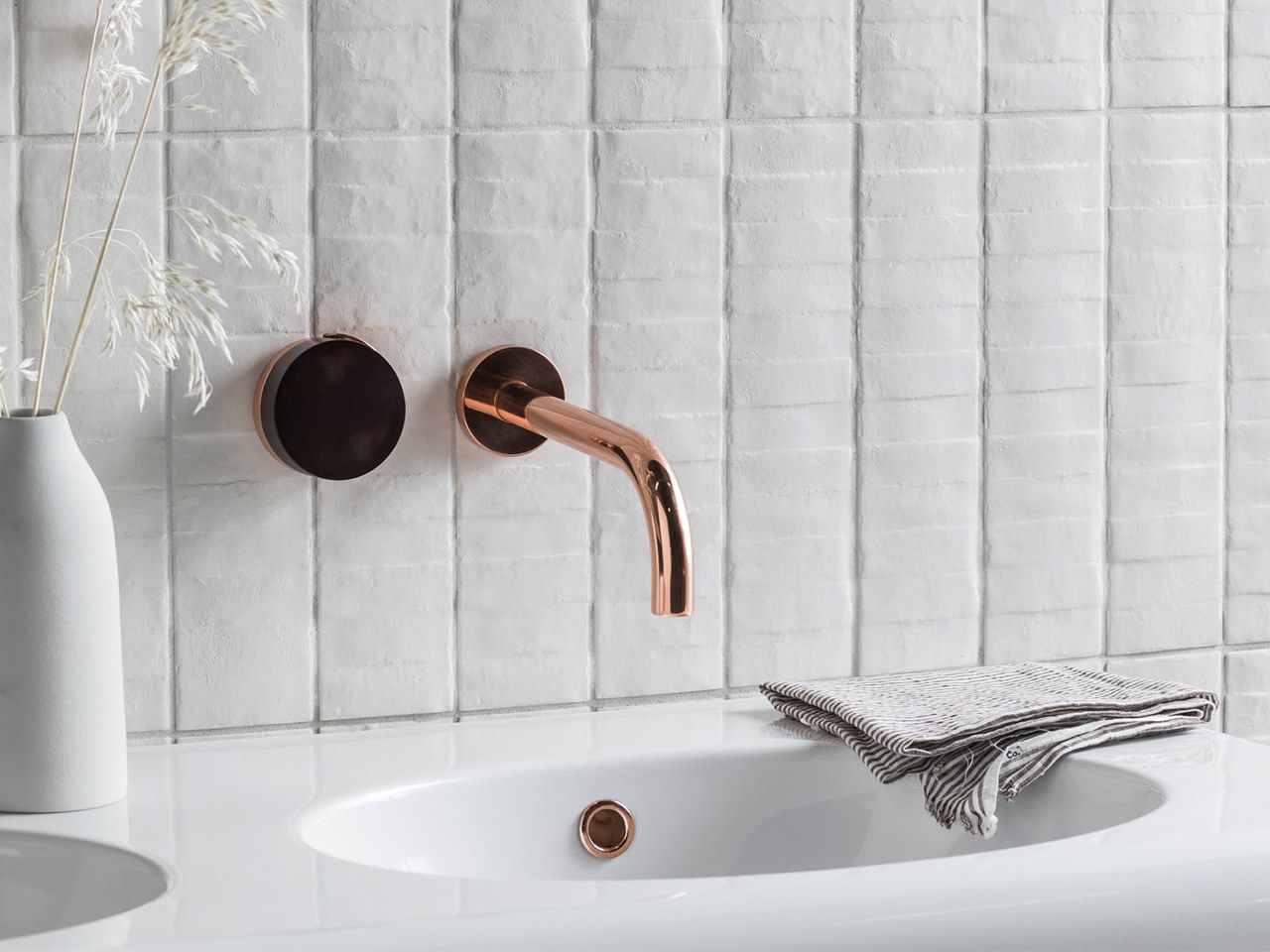 ELEMENTS 2 hole wall-mounted washbasin tap By The Watermark Collection