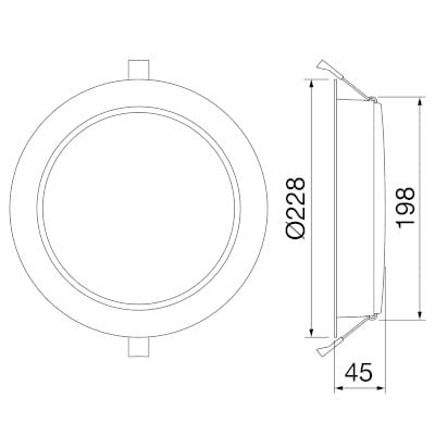 LED round recessed spotlight ELIA DL Terziario lighting Collection By ...