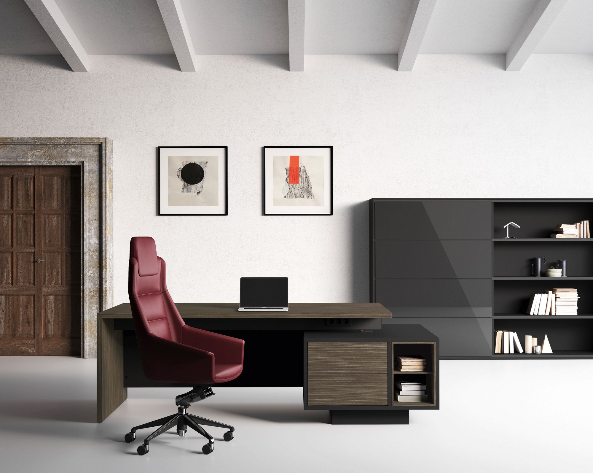 ELITE Office storage unit with hinged doors By Las Mobili | design ...