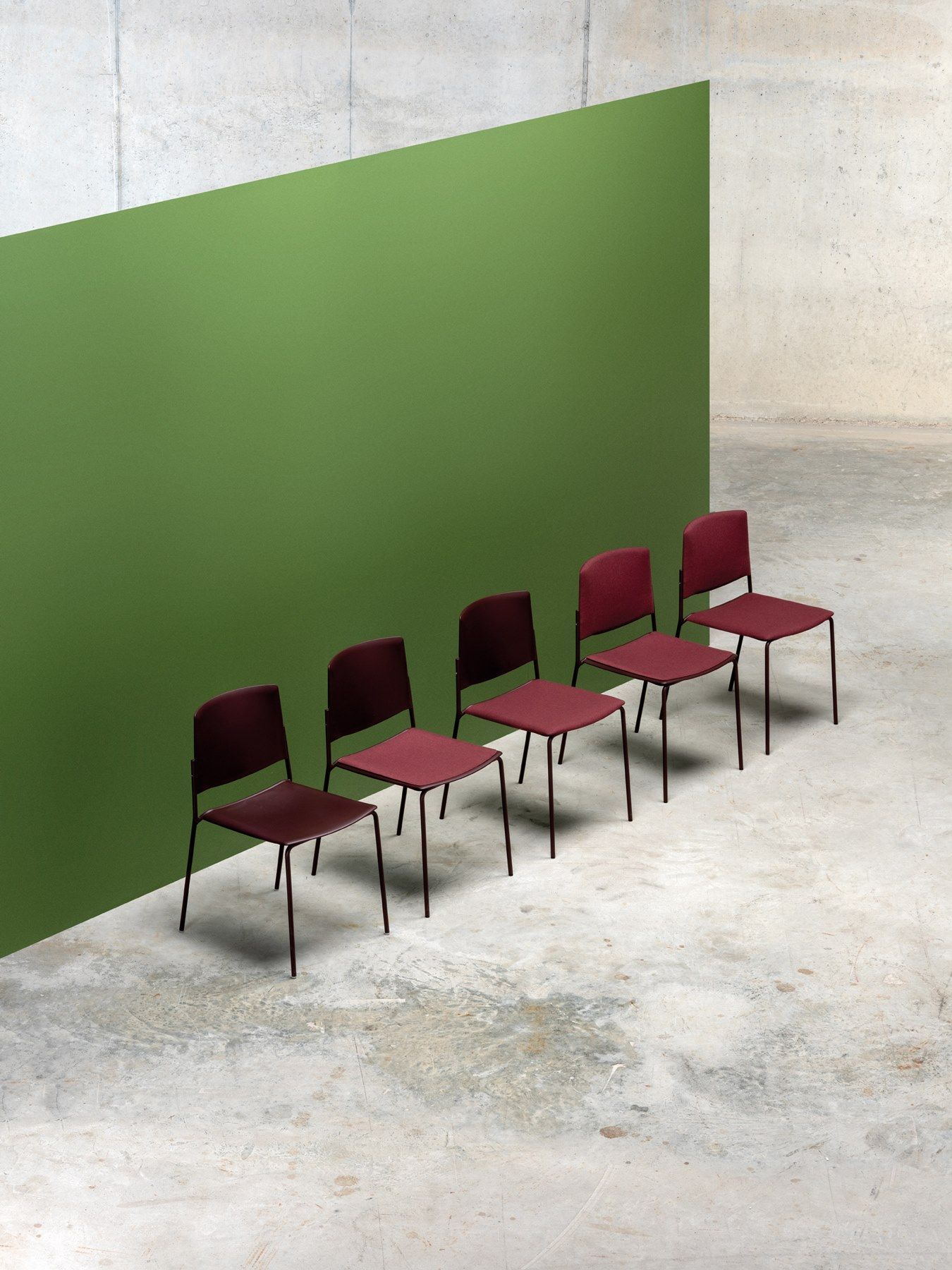 EMA 4L Upholstered stackable chair By ENEA | design Lievore Altherr Molina