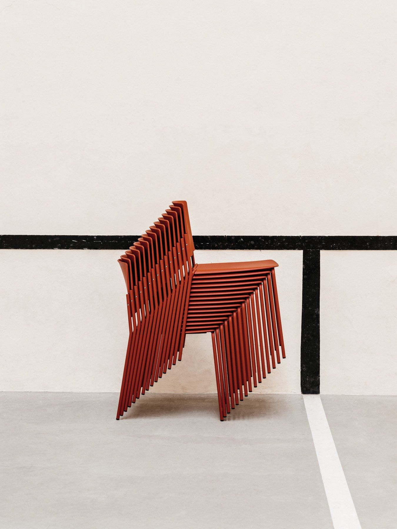 EMA 4L Upholstered stackable chair By ENEA | design Lievore Altherr Molina