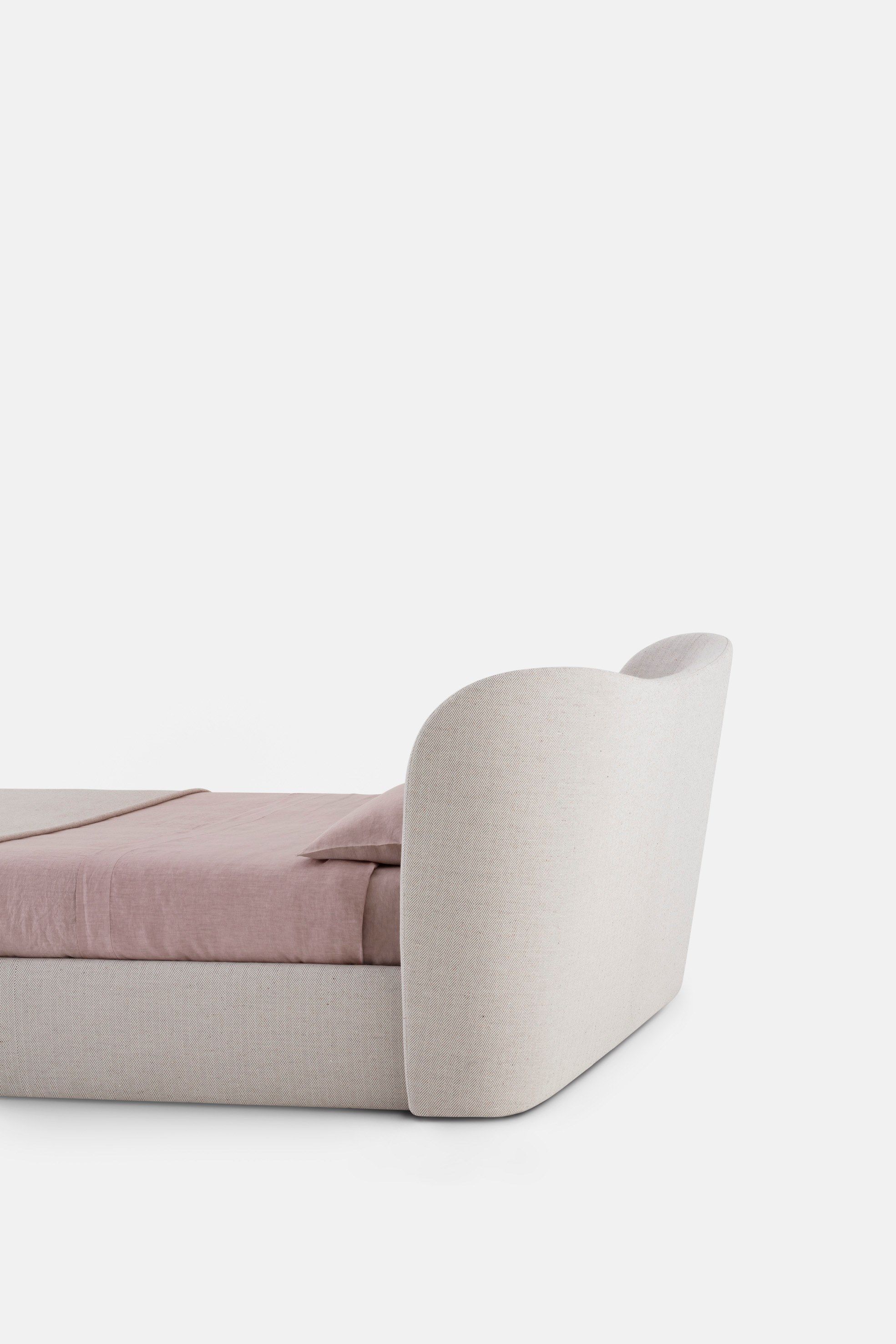 EMBRACE Fabric double bed with upholstered headboard By Pianca | design ...