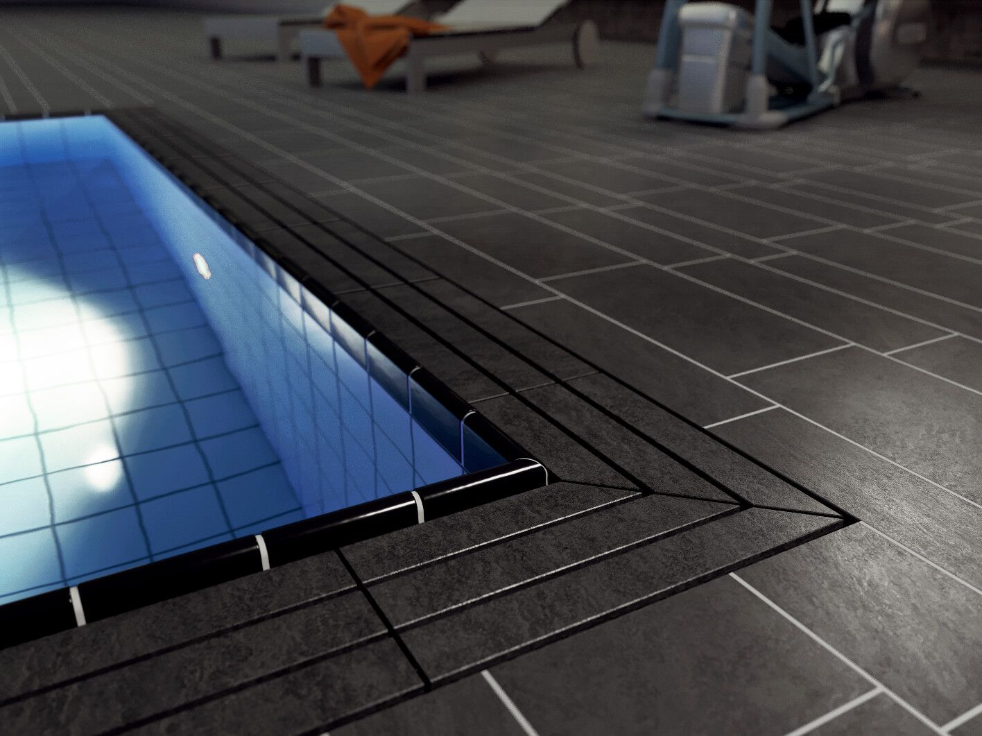 Swimming pool grate Drainage channel and part By EMCO