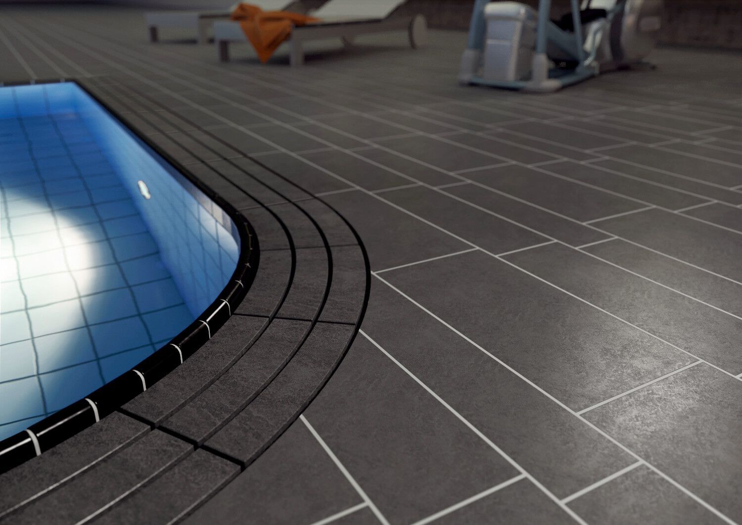 Swimming pool grate Drainage channel and part By EMCO