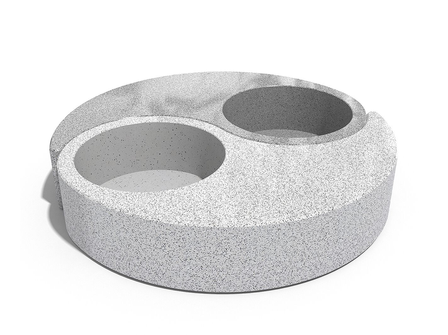 Panchina circolare in calcestruzzo con fioriera integrata YIN YANG 261 ...