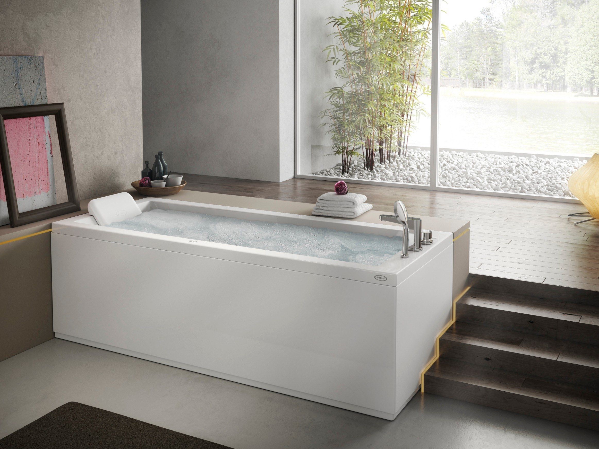 ENERGY 180 Hydromassage rectangular bathtub By Jacuzzi® | design Emo Design