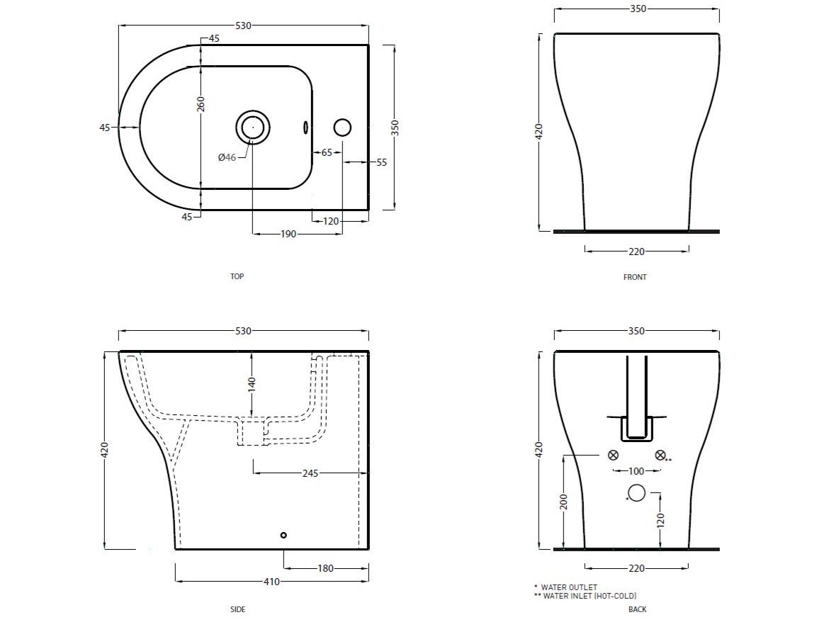 ENJOY | Floor mounted bidet Enjoy Collection By Ceramica Cielo design ...