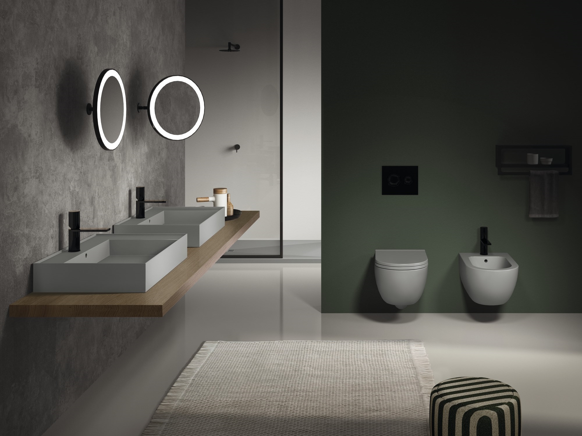 ENJOY Bidet sospeso filo parete in ceramica con troppopieno By Ceramica ...